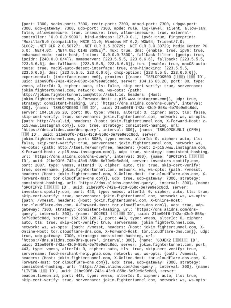 Vmess Proxy Configuration Guide | PDF | Transport Layer Security | Telecommunications