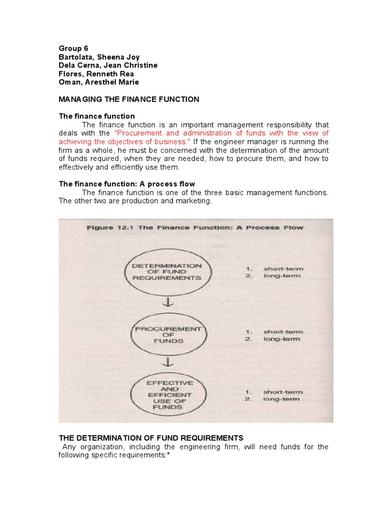 Finance Function Management Guide | PDF