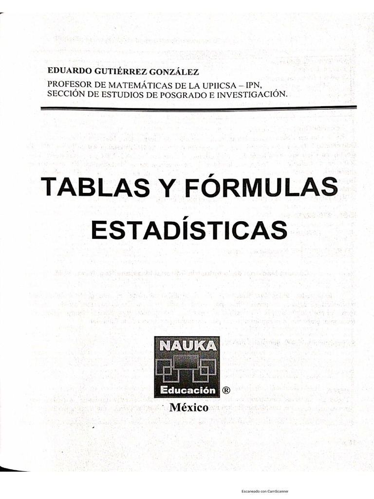 Tablas Normal y Demás Modelos | PDF