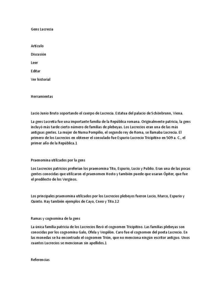 Gens Lucrecia | PDF