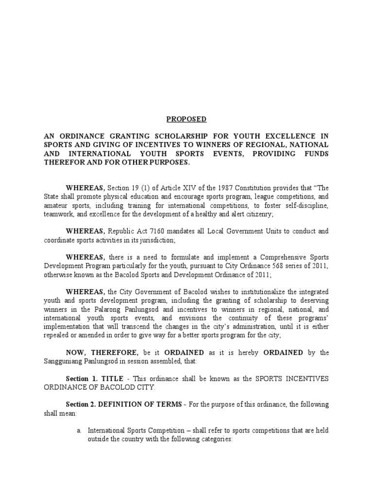 Sports Incentive | Download Free PDF | Sports | Justice