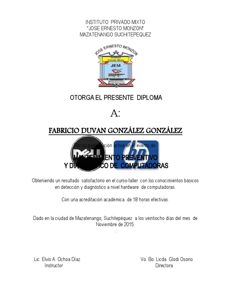 Diploma Compu Jem | PDF | Hardware de la computadora | Informática