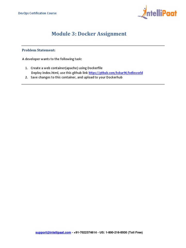 Module 3 Docker 1 Assignment | PDF | Computers