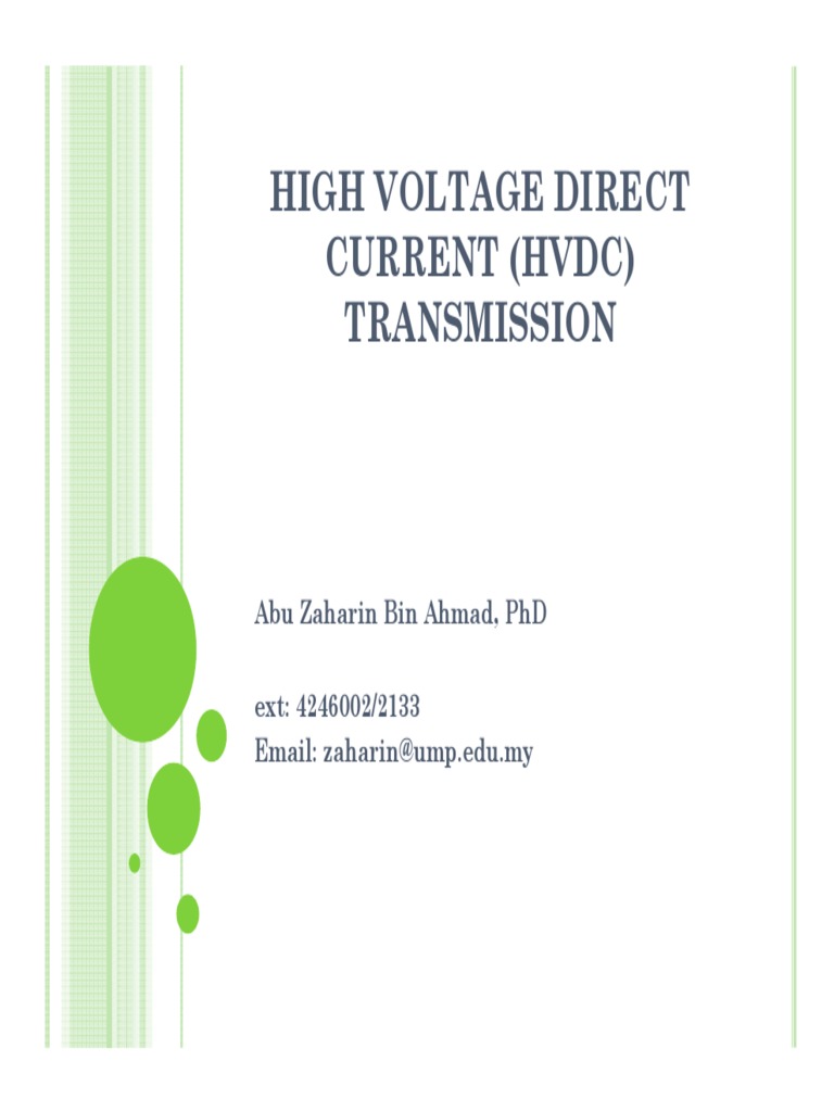 Lecture 2 Pdf High Voltage Direct Current Ac Power