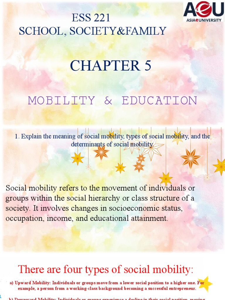 Chapter 5 Mobility & Education | Download Free PDF | Social Mobility | Socioeconomic Status