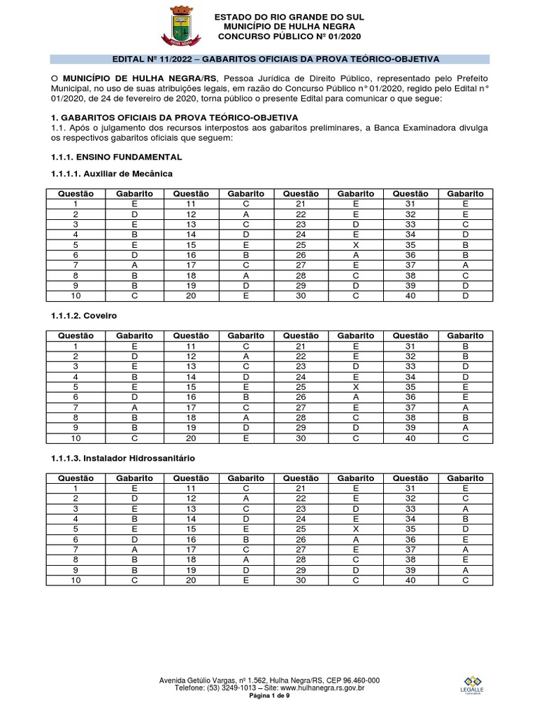 Gabarito Definitivo | PDF