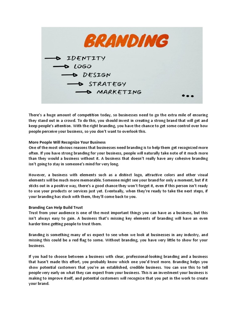 Branding | PDF | Brand | Customer
