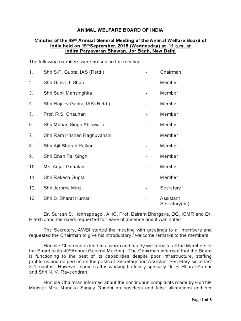 Break Criminal Syndicate Among AWBI With PETA India - Protect Use of ...