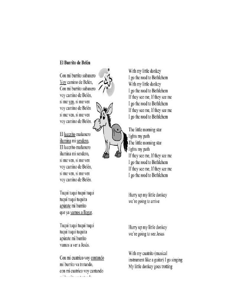 Mi Burrito de Belen | PDF
