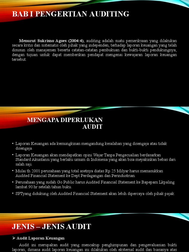 Bab 1 Pengertian Audit | PDF