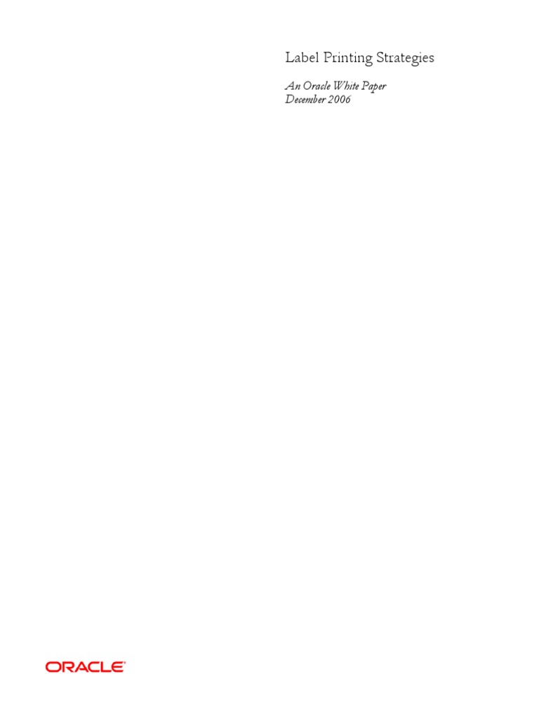 Wms Label Printing | PDF | Oracle Database | Printer (Computing)