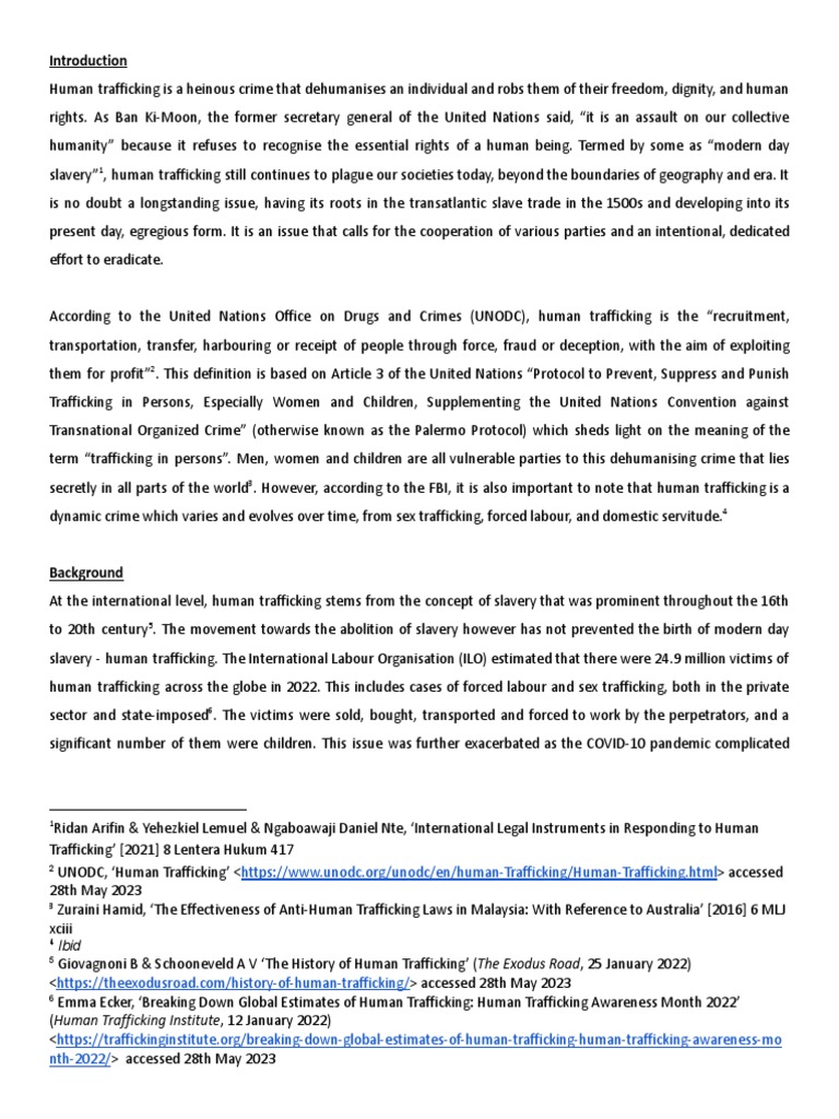 IHRL Assignment | PDF | Human Trafficking | Migrant Worker