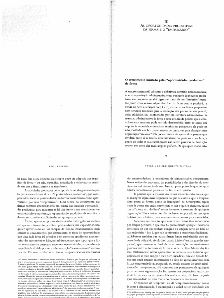 Penrose (1959)-Cap. 2-As oportunidades produtivas da firma e o ...