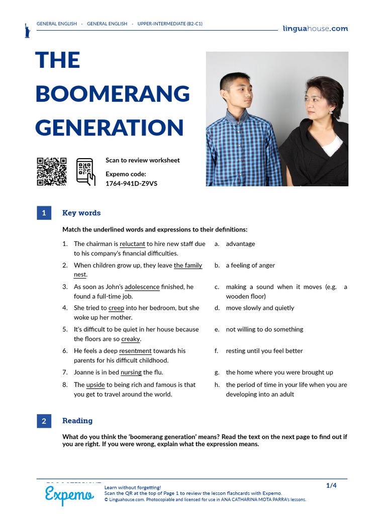 The Boomerang Generation American English Student Ver2 | PDF