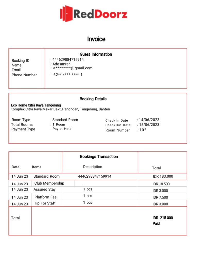 Invoice: Guest Information | PDF