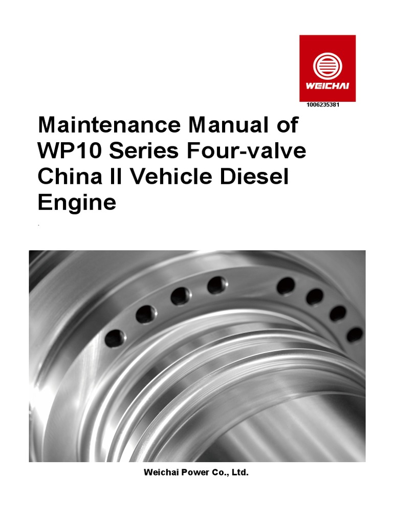 WP10 Diesel Engine Maintenance Manual | PDF | Engines | Diesel Engine