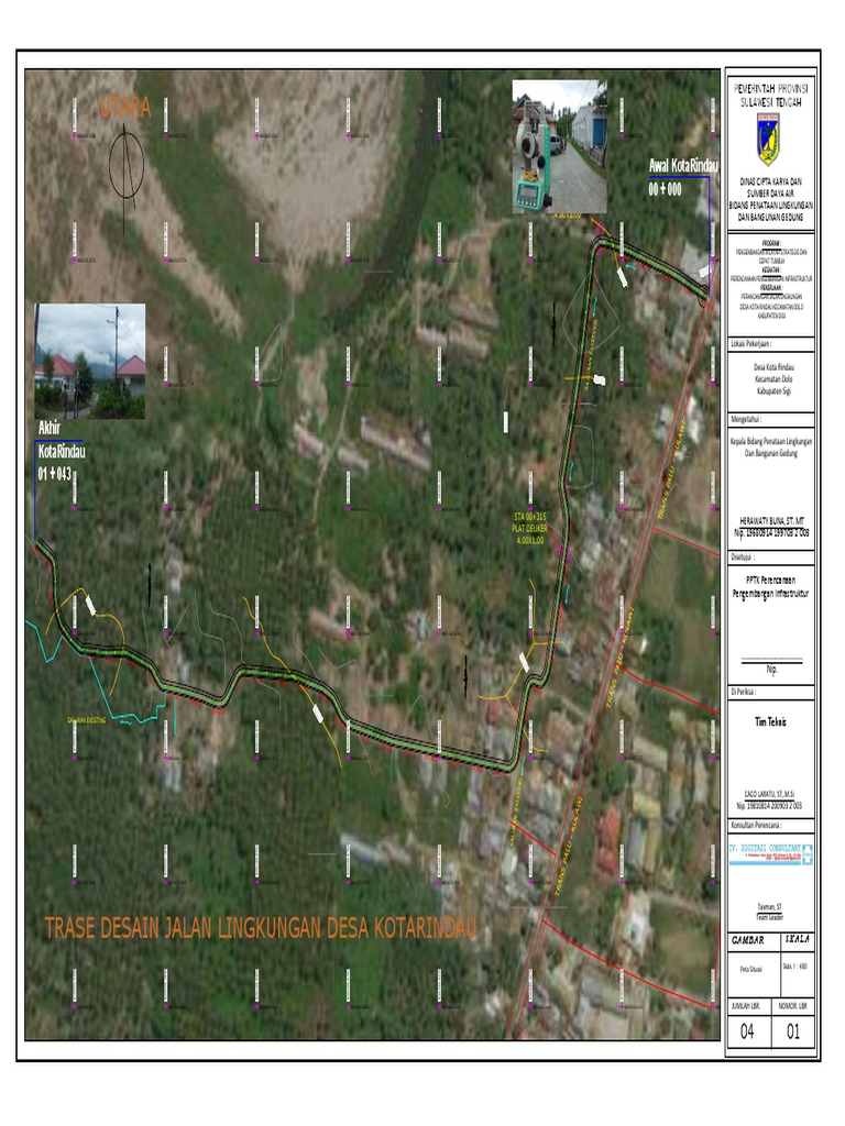 GAMBAR EKSISTING -DESAIN JALAN LINGKUNGAN | PDF