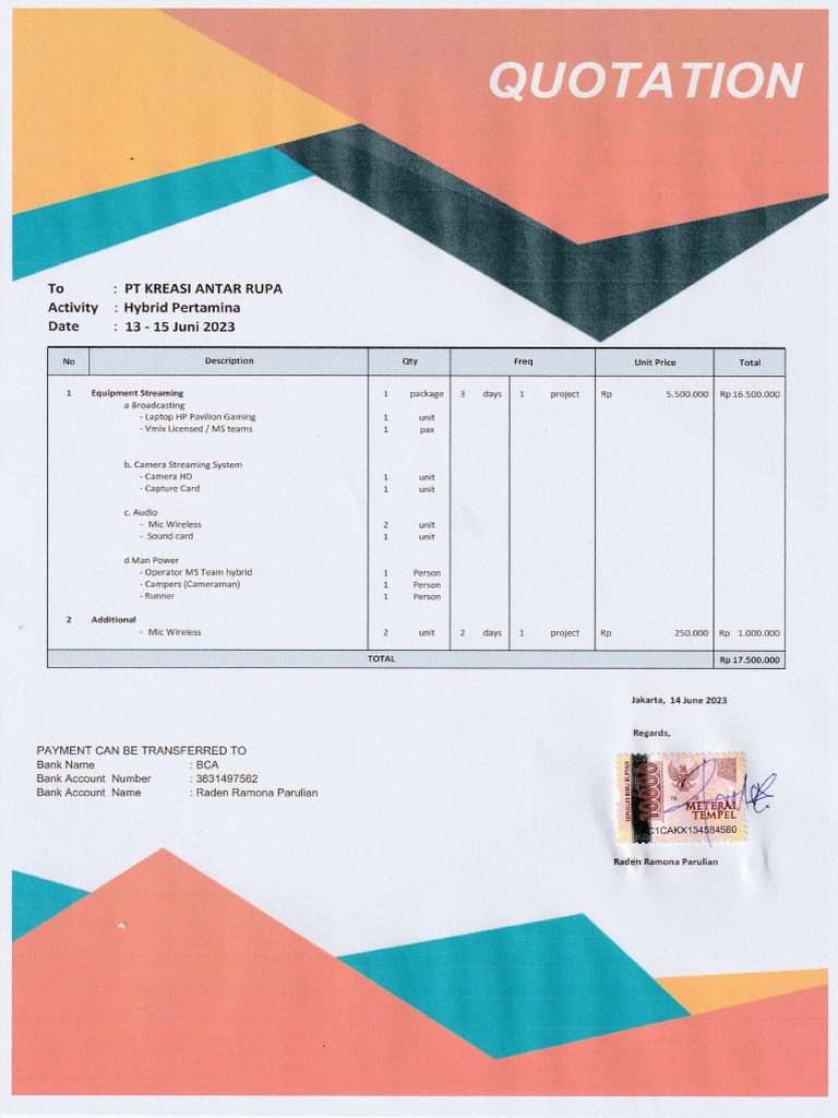 Contoh Invoice | PDF