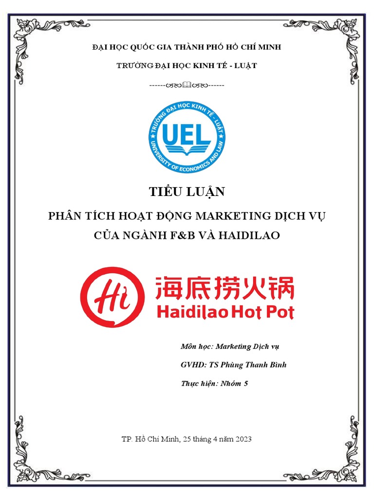 Nhóm 5 - Haidilao | PDF