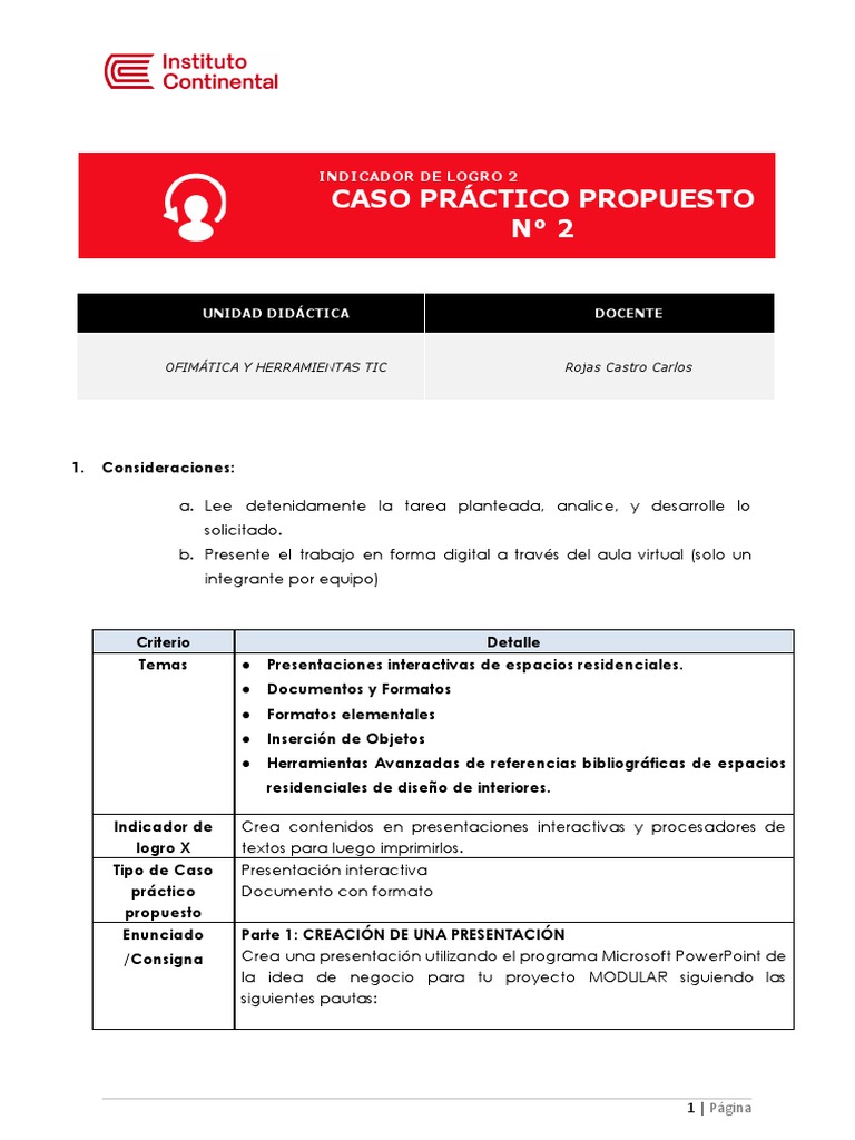 IDL2 Caso Practico Propuesto - Actividad Calificable | PDF | Microsoft Word | Evaluación
