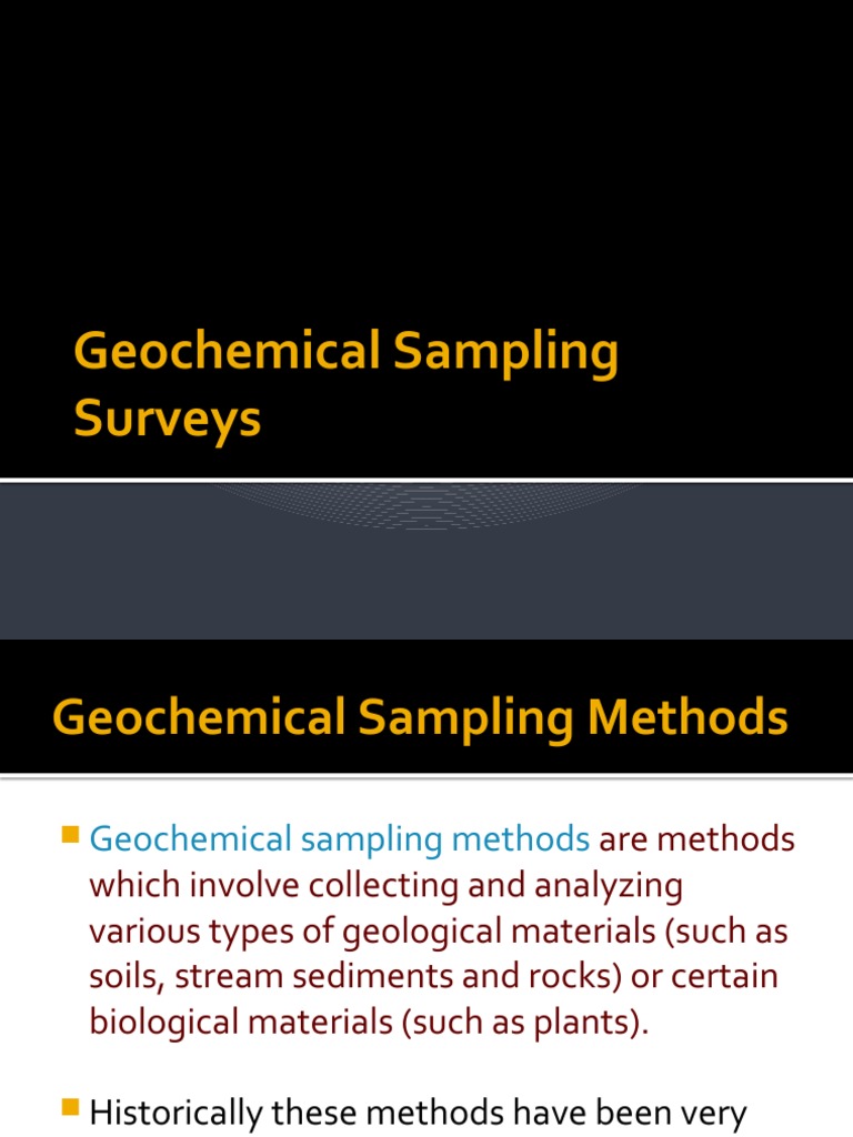 Geochemical Sampling Surveys | PDF | Prospecting | Geochemistry
