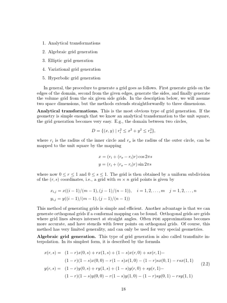Grid Generation | PDF