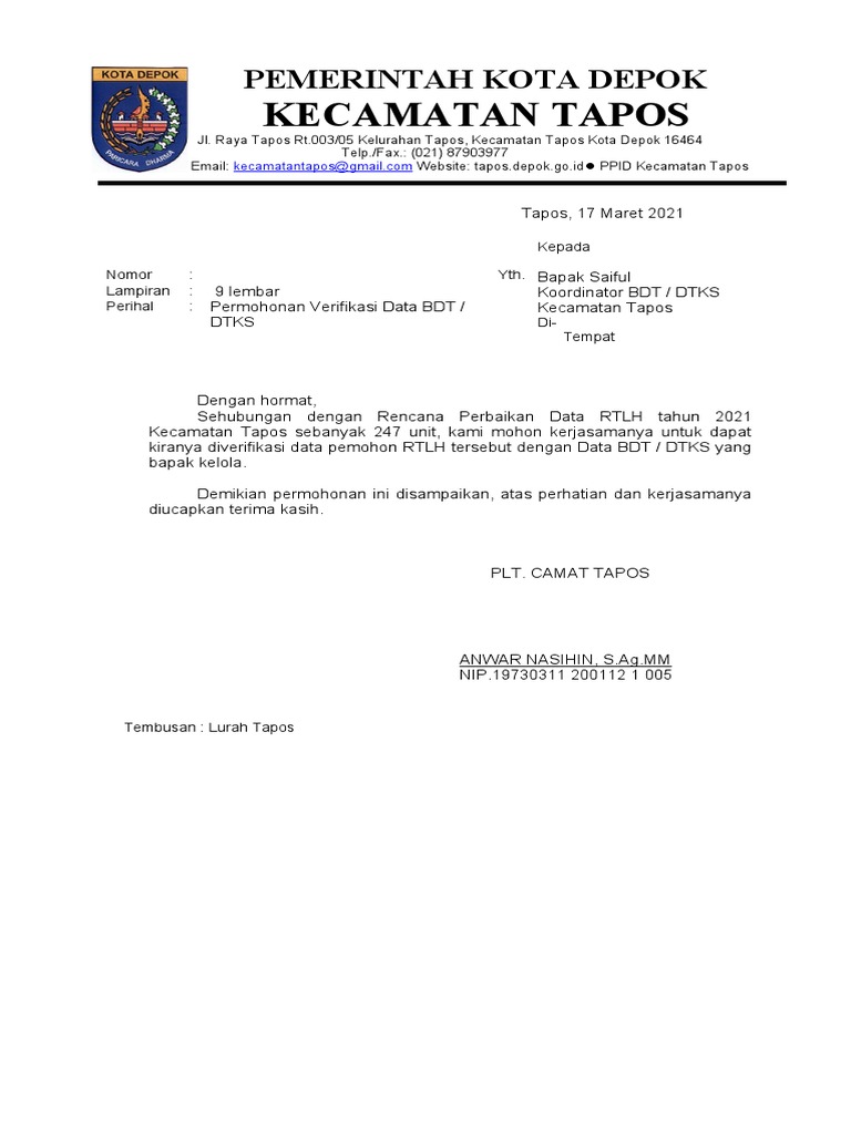 SK Bank Sampah Tapos 2021 | PDF