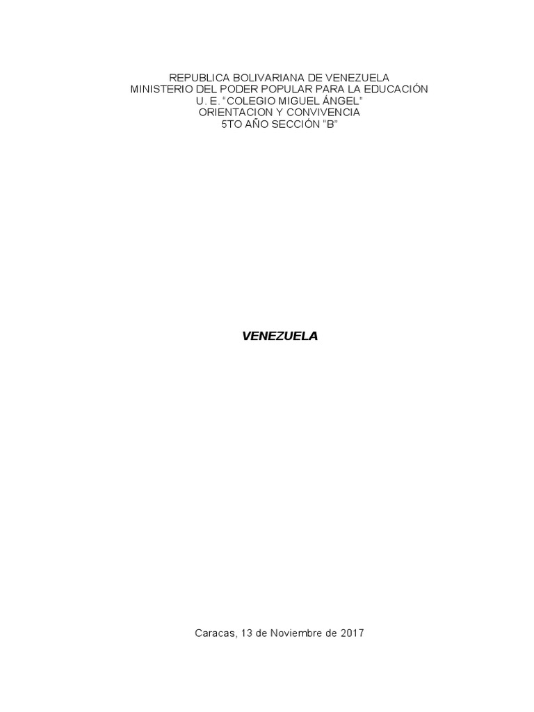 Trabajo de Venezuela | PDF