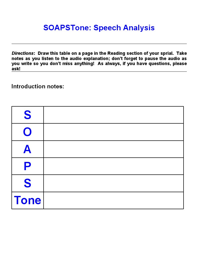 Soapstone Notes Template | PDF