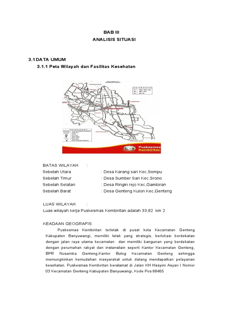 BAB 3 Analisa Situasi Fix | PDF