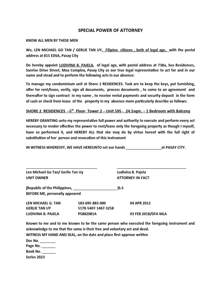 Spa Form Draft | PDF