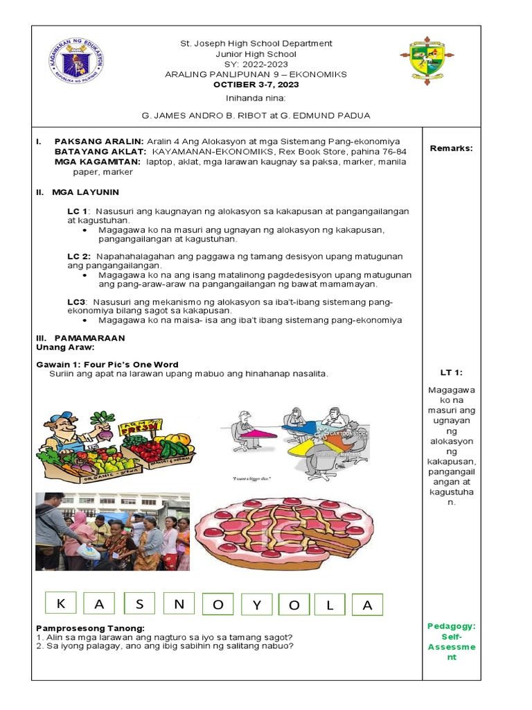 Week 6 AP 9 Alokasyon | PDF