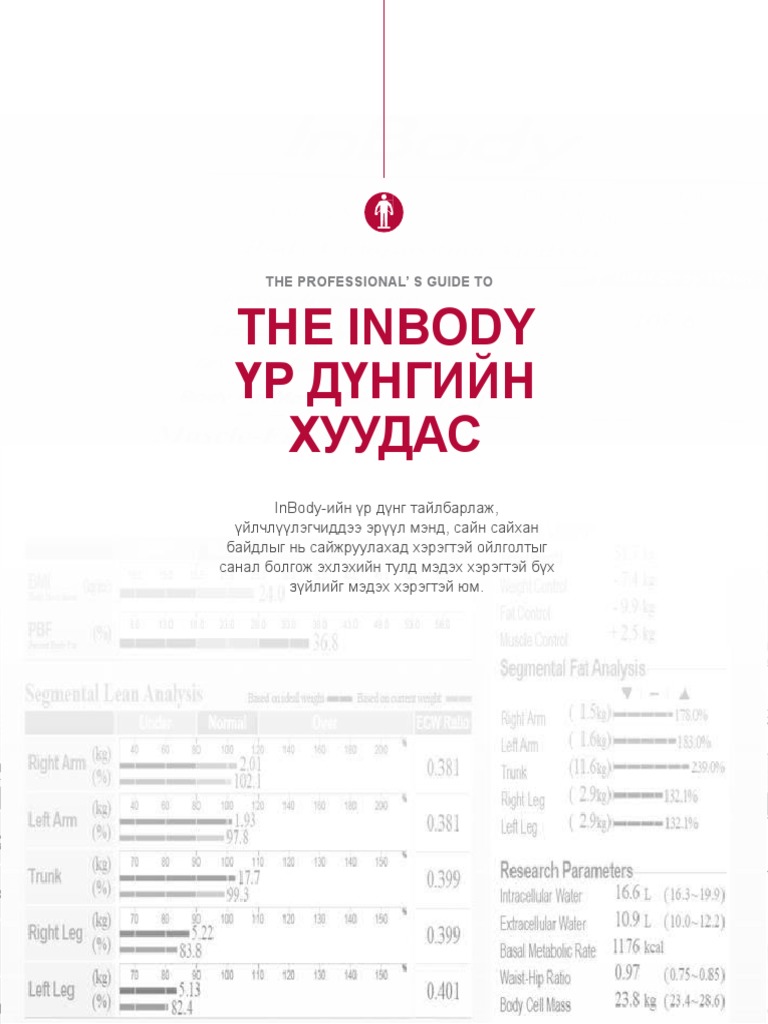 The Professional S Guide To The InBody Result Sheetrev4 20180816 | PDF