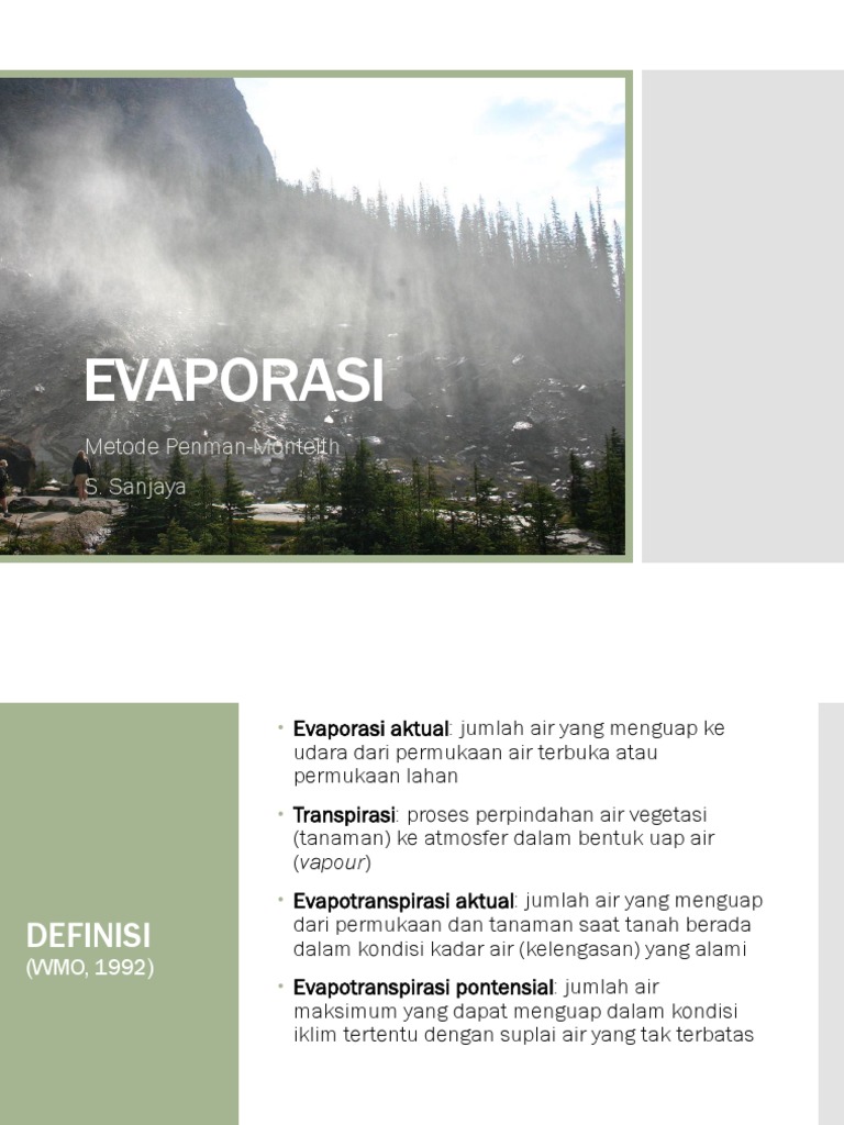 Evaporasi Penman-Monteith | PDF