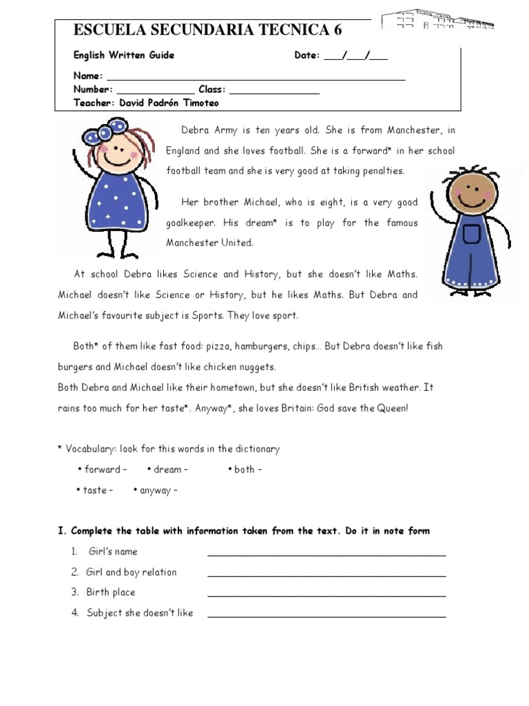 Guia de Estudio Primer Grado Ingles | PDF