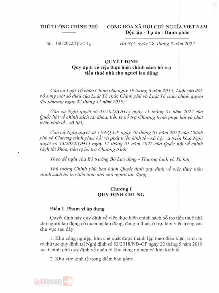 Quyet Dinh 08 2022 QD TTG - Compressed | PDF