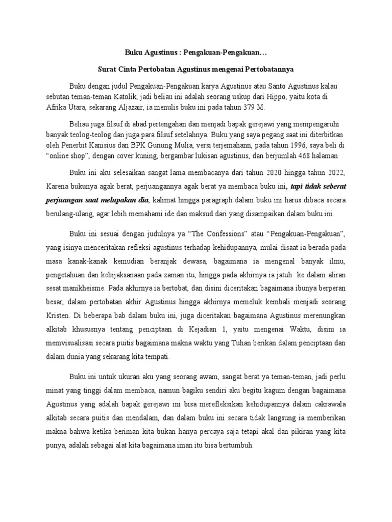 Buku Agustinus | PDF | Filsafat