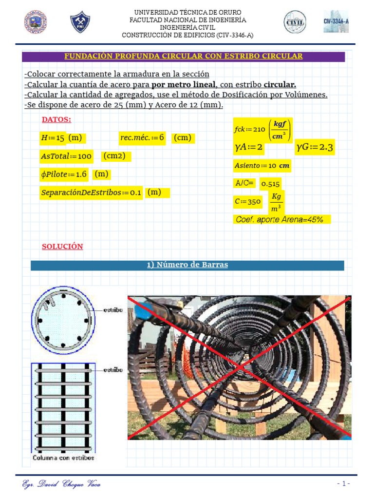 Egr. David Choque Vaca: Fundación Profunda Circular Con Estribo ...