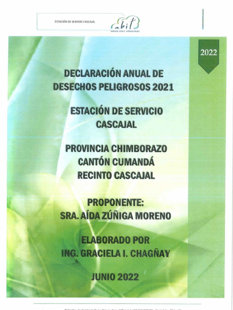 Ficha Dadp - Cascajal - 2021 - Escaneado | PDF