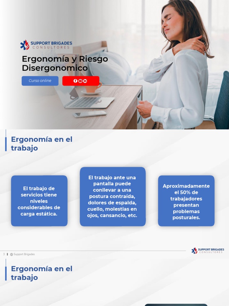 Ergonomia y Riesgo Disergonomico Oficinas | PDF | Factores humanos y ergonomía