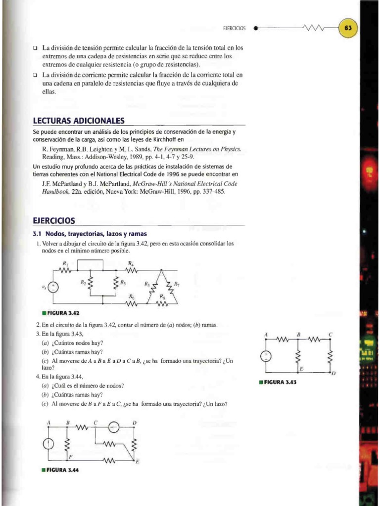 Ejercicios Propuestos UND IV - Kirchhoff-Mallas-Nodos | PDF | Resistor | Ingenieria Eléctrica