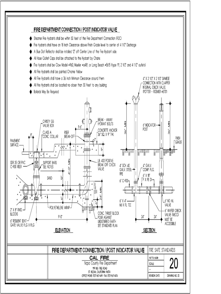 20 Fire Dept. Connection Post Indicator Valve | PDF