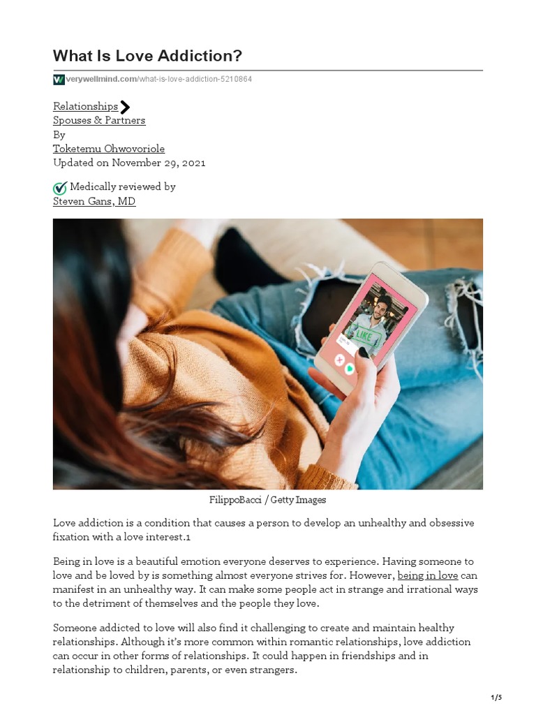 What Is Love Addiction? | PDF | Cognitive Behavioral Therapy ...