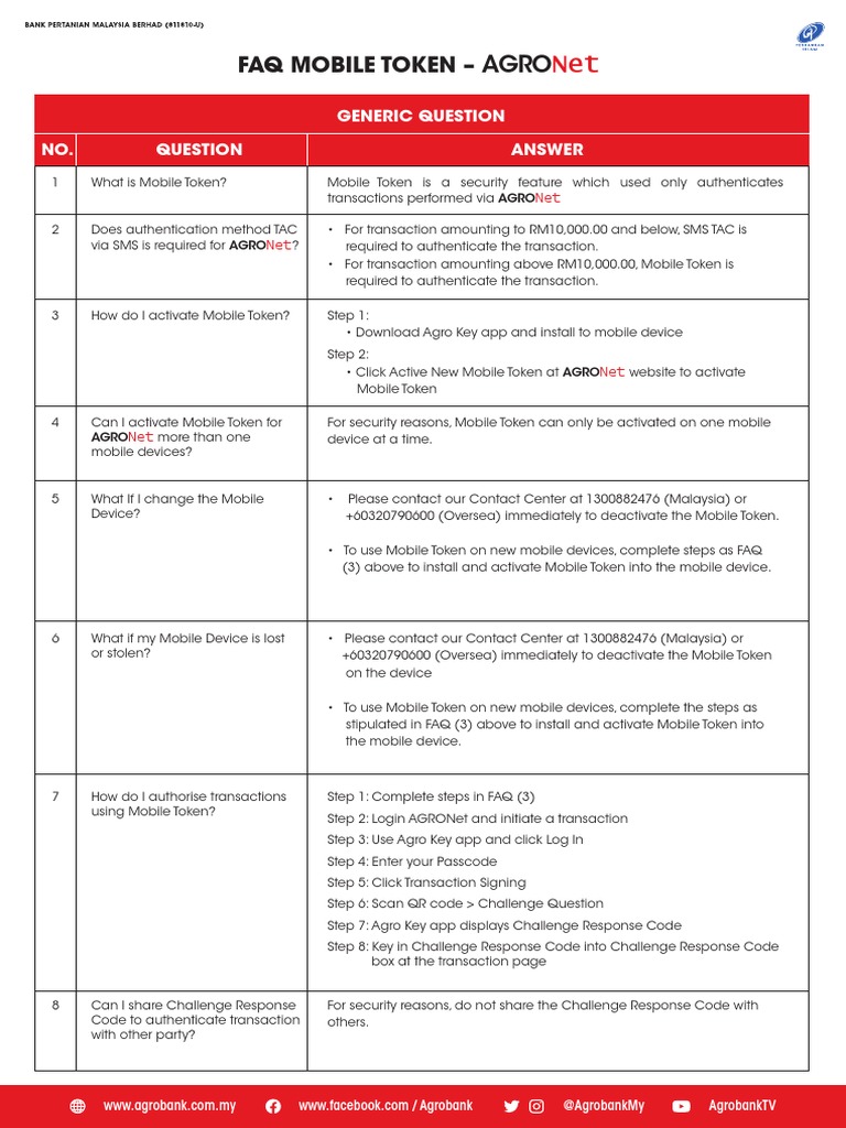Faq Mobile-Token Eng | PDF | Authentication | Mobile App