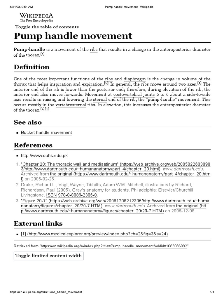 Pump Handle Movement | PDF