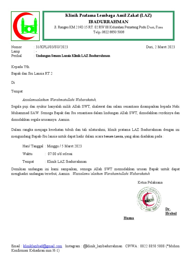 Undangan Senam | PDF