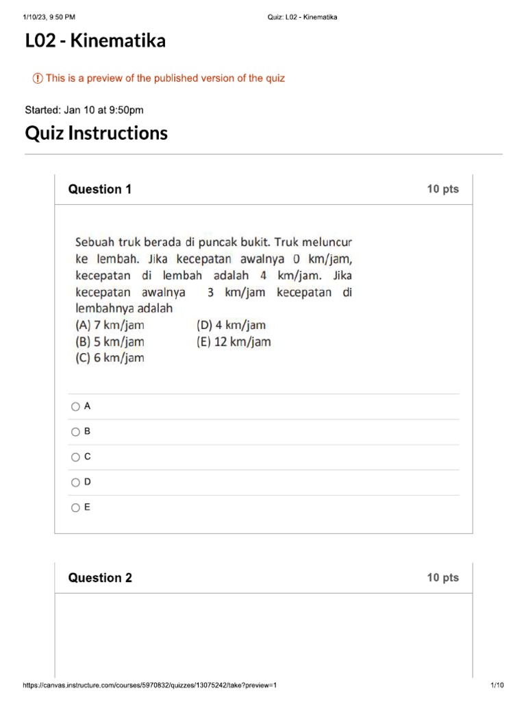 L02 Kinematika | PDF