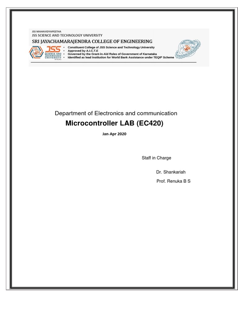 microcontroller-lab-manual | PDF