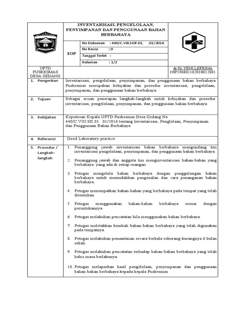 Sop p Ok Inventarisasi | PDF