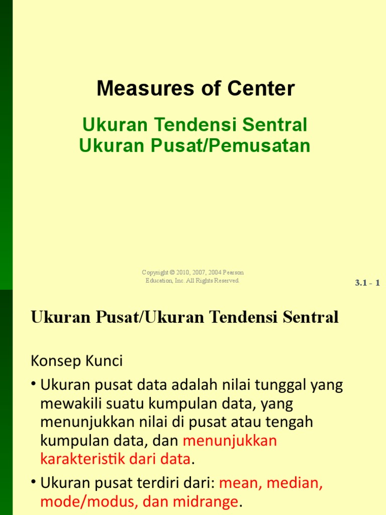 Ukuran Pusat Data | PDF